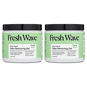 Fresh Wave Odor Removing Gel, 15 oz. | Pack of 2 | Odor Absorbers for Home | Safer Odor Relief | Natural Plant-Based Odor Eliminator | Every 15 oz. lasts 30-60 Days | For Cooking, Trash & Pets