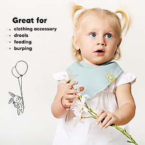 KeaBabies 8-Pack Baby Bandana Bibs, Baby Bibs – Drool Bibs for Baby Girl, Baby Boy - Baby Bib, Girl Bib, Boy Bib