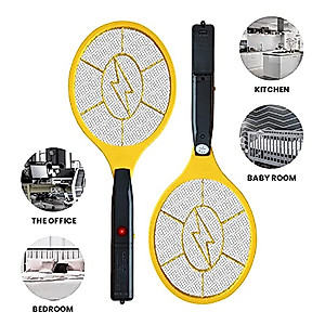 DEVOGUE® Electric Fly Swatter Bug Zapper Battery Operated Flies Killer Indoor & Outdoor Pest Control Mosquito and Insect Catcher Racket