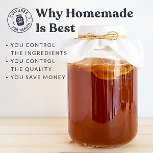 Cultures for Health Continuous Kombucha Brewing Jar with Spigot | 5 Liter Glass Jar with Spout for DIY Fermentation | Long Term Kombucha SCOBY Hotel Jar | Daily Kombucha Tea Probiotic Drink Dispenser