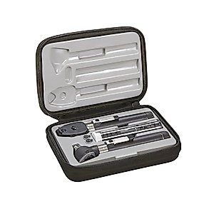 ADC Otoscope/Ophthalmoscope Diagnostic Set, Pocket Size, LED Lamp, 2.5V, Hard Case, Diagnostix 5110NL, Black