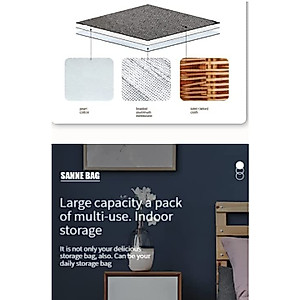 MAXBA Portable lunch box bags, lunch box insulation bags, men's and women's portable square lunch bags, flat lunch bags