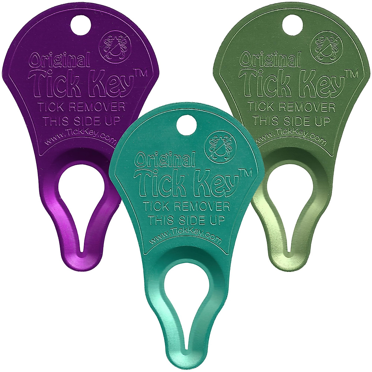 Original Tick Key for Tick Removal 3 Pack (Multi Color)