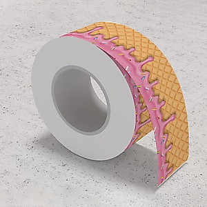 MAGICLULU 1 Roll Ice Cream Border Sticker Bulletin Board Decor Cream Decor Appliques Embellishments Ice Cream Border Paper Ice Cream Bulletin Trim Blackboard Border Sticker Desk Decorations