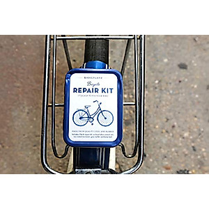 Kikkerland Bike Tin Repair Kit, DIY Bike Repair & Maintenance Tools, Steel and Rubber, Includes 6 Headed Allen set, Best for Quick Fixes