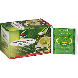 Graviola Tea 25 Teabags of Natural Soursop Leaves or Hojas de Guanabana from Peru – Herbal Tea te guyabano