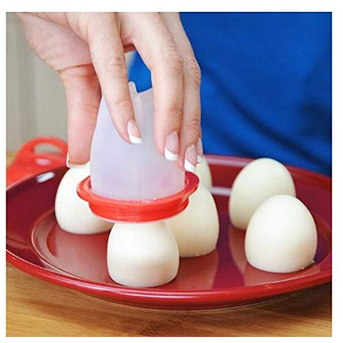 Egg Cooker Silicone, Egg Cooker Without Shell Easy Eggs, Non Stick Silicone Boiled Steamer Eggies, Maker Egg Cooker BPA Free Non-Stick Eggs Poacher, Fast Poaching For Kitchen Gadgets Accessories