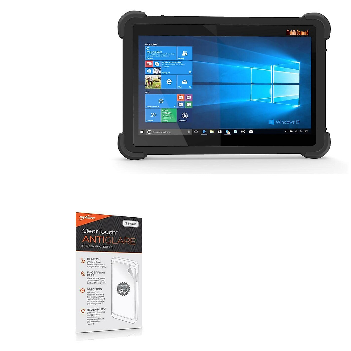 BoxWave Screen Protector Compatible with MobileDemand xTablet T1150 - ClearTouch Anti-Glare (2-Pack), Anti-Fingerprint Matte Film Skin for MobileDemand xTablet T1150