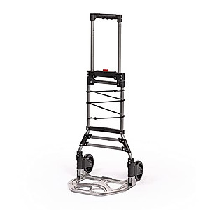 HaulPro-COLAPSA Cart Foldable Hand Truck Dolly - 5" Rubber Wheels Personal Dolly Cart - 150lb Capacity Dolly for Indoor Outdoor, Travel, Moving and Office Use | 40" Tall and 11" x 15" Wide Base
