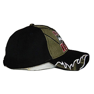 Trade Winds Redneck Hillbilly Kiss My Bass Black/Camo Camouflage Fishing Cap #1 CAP920 Hat