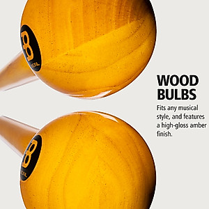 Meinl Percussion MWM2AM Traditional Wood Round Maracas, Amber Finish