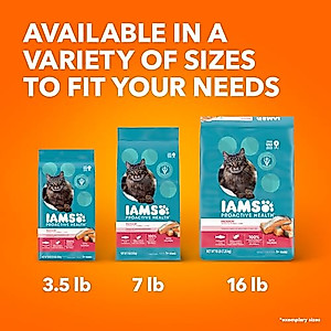 IAMS Proactive Health Adult Indoor Weight & Hairball Care Dry Cat Food with Salmon, 7 lb. Bag