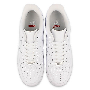 Nike Men's Air Force 1 Low Supreme Mini Box Logo White, White/White, 8.5