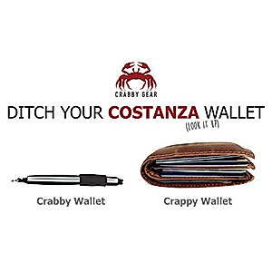 Crabby Wallet - Thin Minimalist Front Pocket Wallet - Credit Card Holder - Small Travel Wallets -  Compact Wallets For Men and Women -  Carry Cards, Cash, Phone, Keys- Secure Canvas Wallet - Scipio