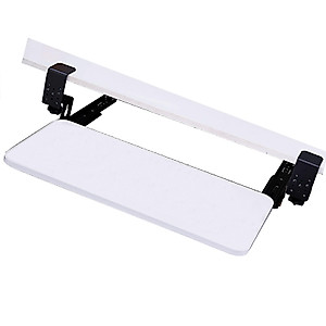 Clamp-On Retractable Adjustable Height Under Desk Keyboard Tray, Platform Drawer for Typing, No Drilling, Easy Install (Color : C, Size : 75x25cm)