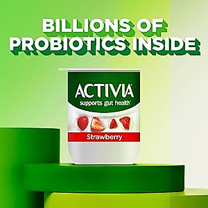 ACTIVIA Probiotic Low fat Yogurt, Strawberry, Non-GMO Project Verified, Multi Pack, 4 Oz, 4 Count