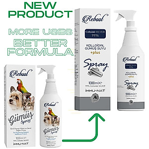 Reboot Colloidal Silver Skin Care Spray, Natural Relief for Dogs, Cats & Horses - Soothes Pet Wounds, Itches, Allergies, Non-Sting, Deodorizes, Safe for All Ages (33.8oz)