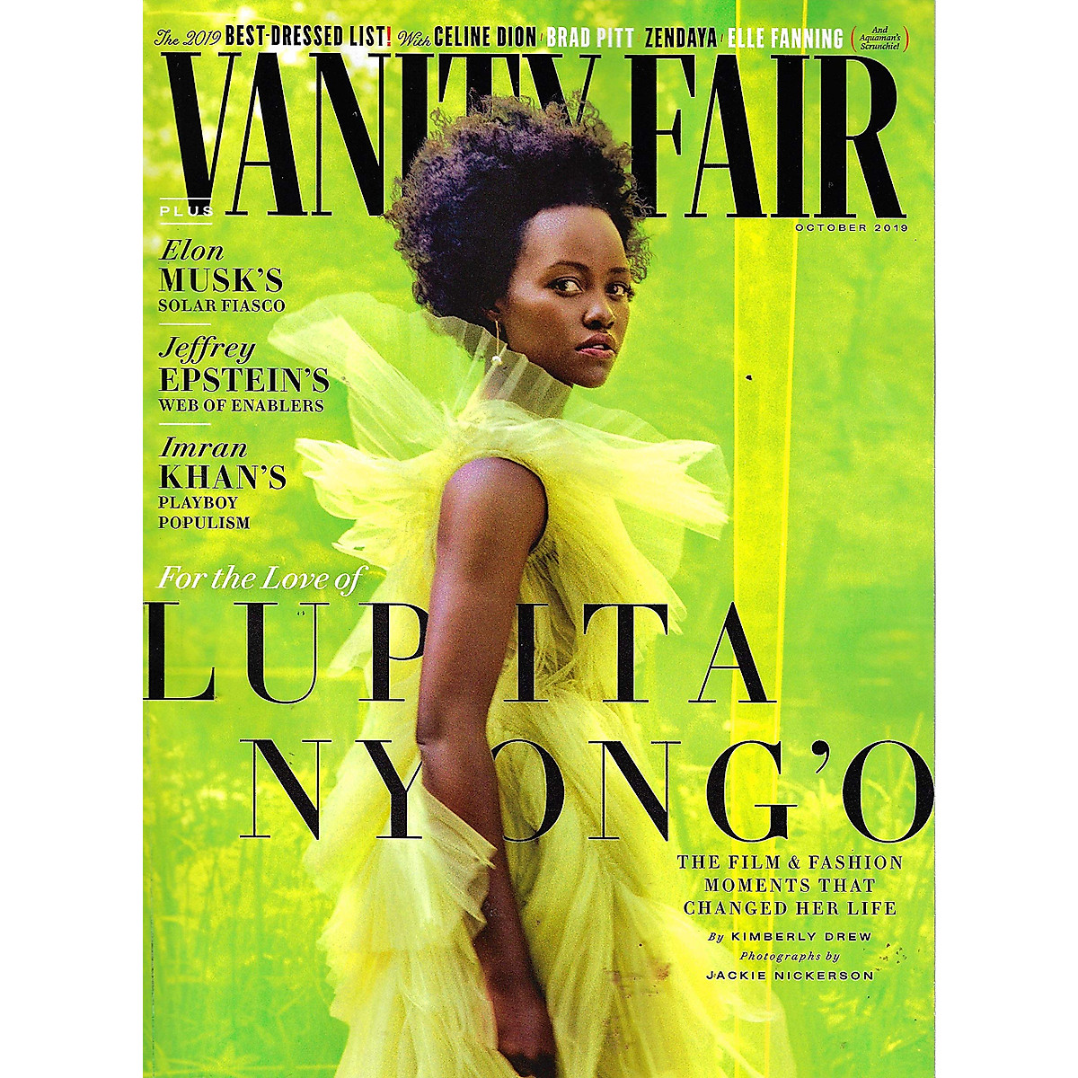 VANITY FAIR Magazine (October, 2019) LUPITA NYONG'O Cover, Elon Musk, Jeffrey Epstein, Imran Khan
