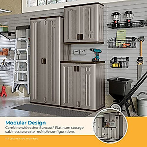 Suncast BMC7200 Storage Cabinet, Platinum