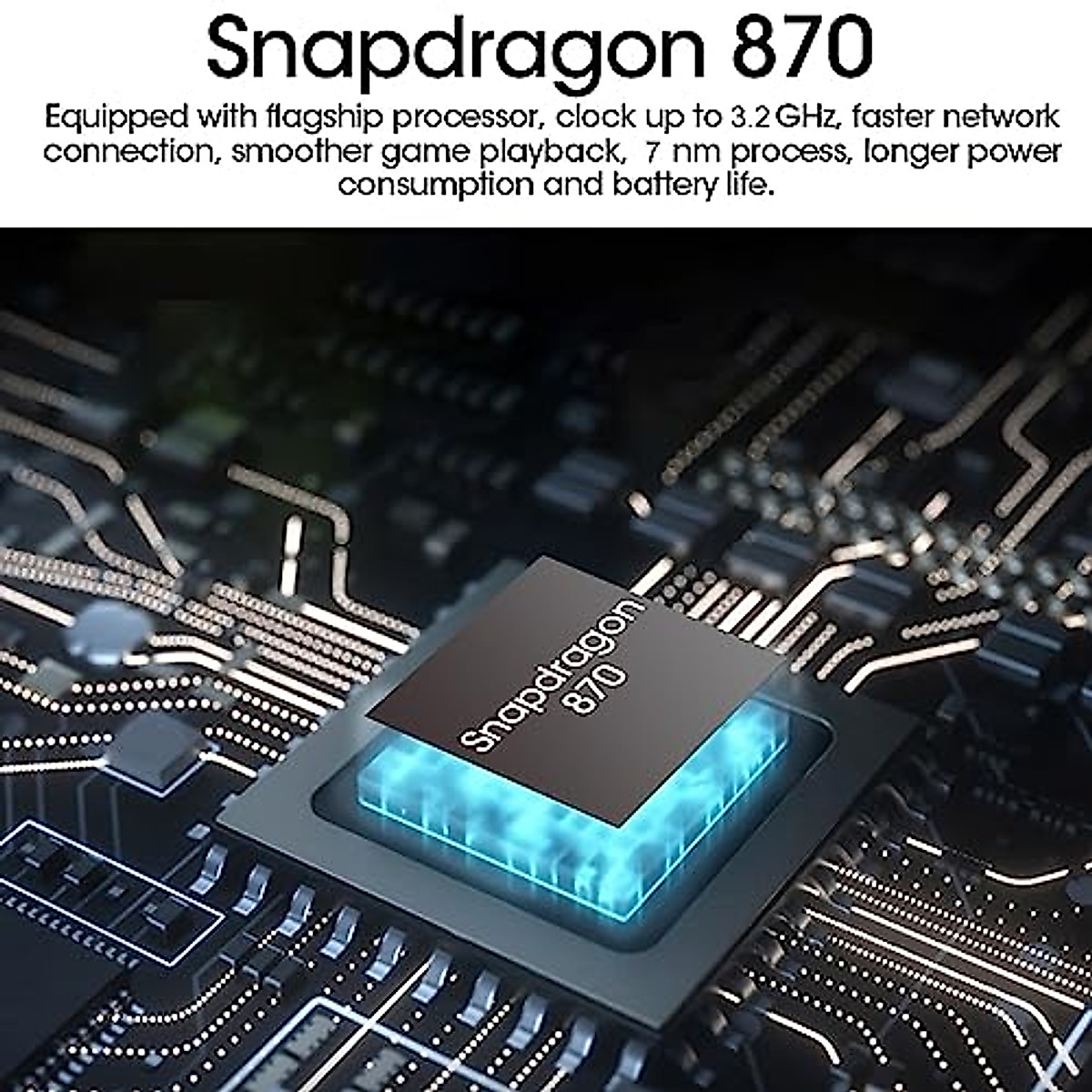 Haofy Smart Tablet, 5G WiFi 1960X1080 Resolution GPS Tablet FDH Screen 7000mAh 8GB RAM 256GB ROM with USB Cable for Learning Game (Blue)