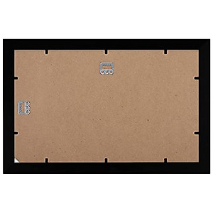 Americanflat 8.5x14 Picture Frame in Black - Engineered Wood with Shatter Resistant Glass - Horizontal and Vertical Formats for Wall