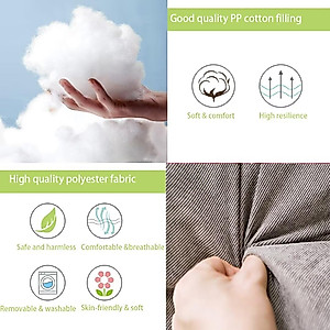 Eoieov Hanging Egg Chair Cushions,Removable Swing Cushion Replacement,Indoor/Outdoor Swing Chair Cushion,Soft Hanging Egg Hammock Chair Seat Pads,Black Removable.45 * 20"