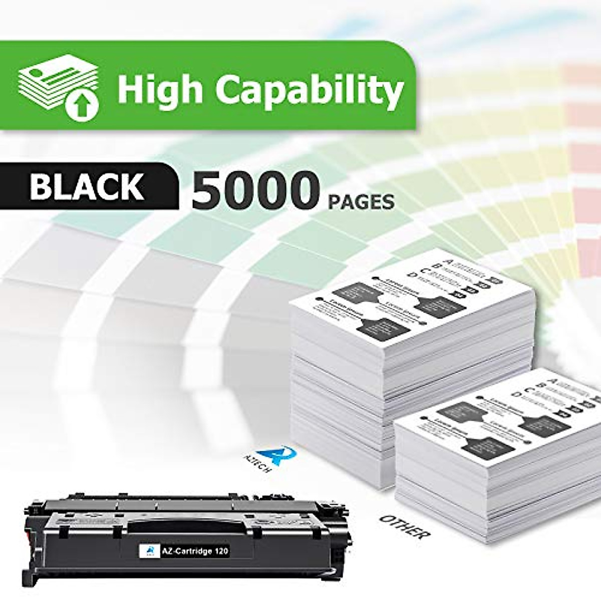 Aztech Compatible Toner Cartridge Replacement for Canon 120 CRG 120 CRG-120 use for Canon ImageCLASS D1120 D1320 D1550 D1520 D1350 D1370 D1150 D1100 D1170 D1180 MF6680dn Printer Ink (Black, 4-Pack)