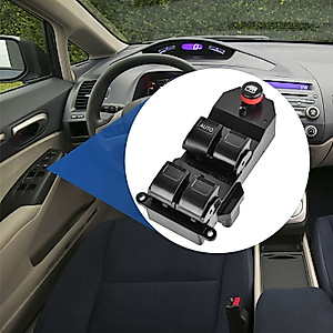 Driver Side Master Power Window Switch for Honda Civic 2001-2005, Honda CR-V 2002-2006, Replace OE#35750-S9A-305