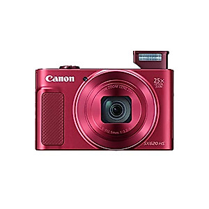 Canon PowerShot SX620 Digital Camera w/25x Optical Zoom - Wi-Fi & NFC Enabled (Red) (Renewed)