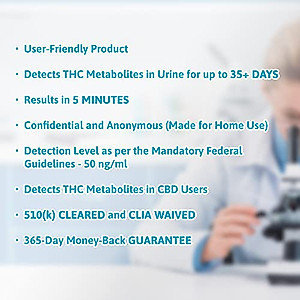 Exploro Highly Sensitive THC Urine Drug Test - When You Flush Your System of Weed and do Detox for Marijuana at Home Drugtest 25 Strips Marijuana, Edibles Testing Kit