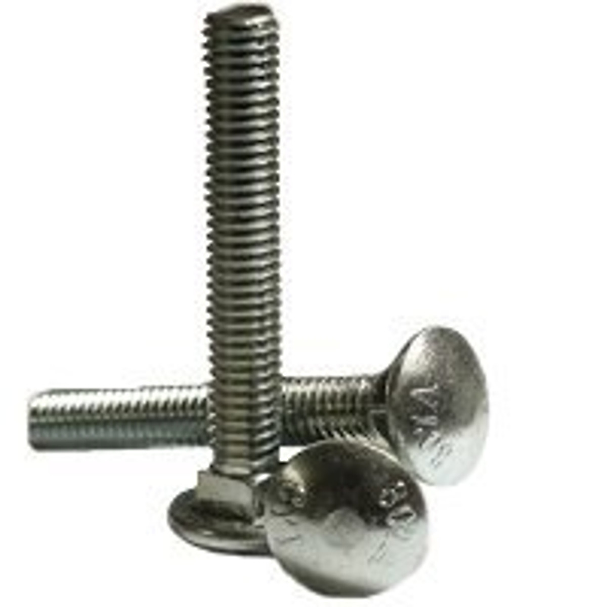 1/4"-20 x 2 1/2" Carriage Bolts A307 Grade A ZINC CR+3, Fully Threaded, Size: 1/4"-20, Length: 2-1/2", Head: Round, Drive: External Square, Material: Steel, Finish: Zinc (Inch) (Quantity: 100)