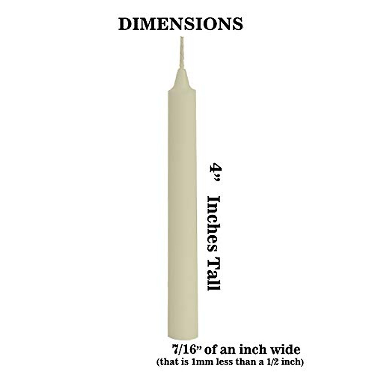 Chime Candles for Spells, Rituals, Birthday Party Congregation (100, Ivory)