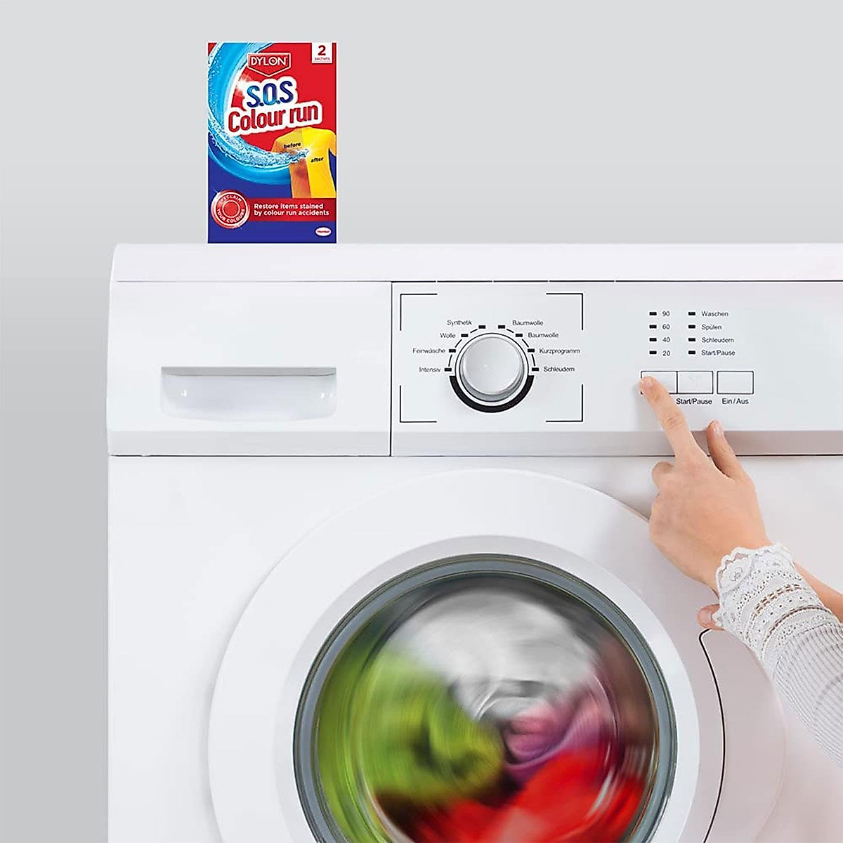 Revive Fabrics: Dylon S.O.S Color Run Dye 75ml - 1 Application (Pack of 1) Infuse Fabrics with Vibrancy Using Dylon S.O.S Color Run Dye. Rejuvenate and Refresh Textiles and Fabric effortlessly!