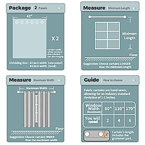 BGment Kids Curtains for Nursery, Star and Moon Room Darkening Curtains for Boys Girls Bedroom 63 Inch Long, Blackout Thermal Insulated Grommet Curtains, Greyish White, 2 Panels of 42 x 63 Inch