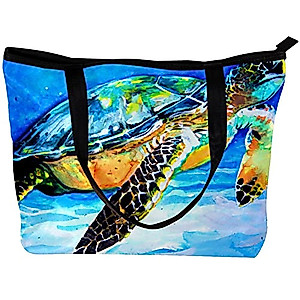Purses for Women, Tote Bag, Handbags for Women, The Tote Bag, Colorful Turtle Blue pattern
