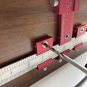 WAYCOJOY Cabinet Hardware jig Cabinet Hardware Template for Installing Drawers Pulls and Pulls on Cabinet Doors Cabinet Handle Template Tool for Handle and Pull Installation (All Aluminum)