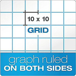 TOPS Cross-Section Pads, 8-1/2" x 11", Glue Top, Graph Rule (10 x 10), 50 Sheets (35101)