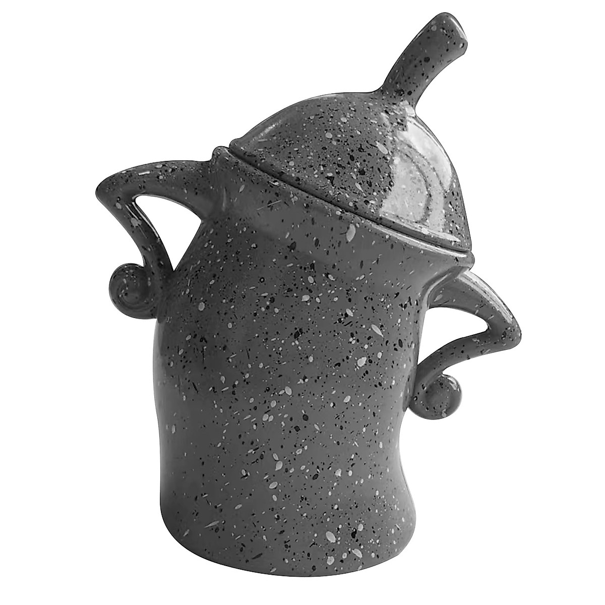 Pssopp Food Storage Jars Container, Playful and Unique Design Canister with Attitude PVC Material Kitchen Canisters for Candy Cookie Rice Sugar (Grey)