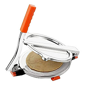 DBY Puri Press Papad Maker Roti Press Chapati Press Tortilla Maker Stainless Steel Tortilla Press Taco Press Manual Stainless Steel Roti Press