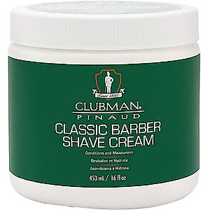 Clubman Pinaud Classic Barber Shave Cream 16 oz (Pack of 4)