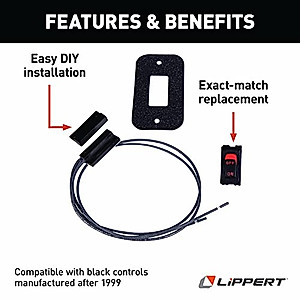 Kwikee 905325000 Magnetic RV Door Switch Kit - Black