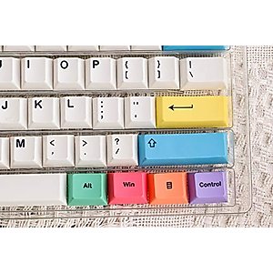 KOKOYAKA Dye Sublimation Keycaps | Cherry Profile for Custom Merchanical Keyboard | 139 Keys (Chalk)