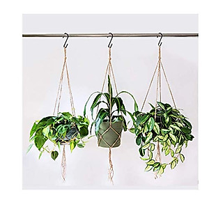 BfyBest 10 Pack Heavy Duty S Hooks Black S Shaped Hooks Hanging Hangers Hooks for Kitchen, Bathroom, Bedroom and Office: Pan, Pot, Coat, Bag, Plants (10 Pack/S Hook/Black/3.54 inch)