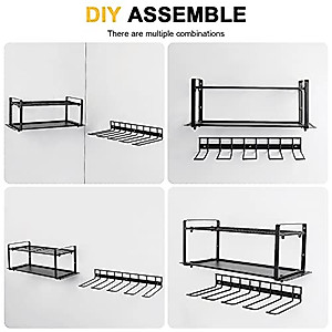 Jeasor Heavy Duty Floating Power Tool Organizers, Metal Holder Wall Mount Storage Rack for Tools, Premium and Sturdy Drill Rack, Multifunctional Garage Tool Rack, and Perfect for Screwdriver Holder