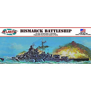 Atlantis Bismarck German Battleship 16 inch Model Kit