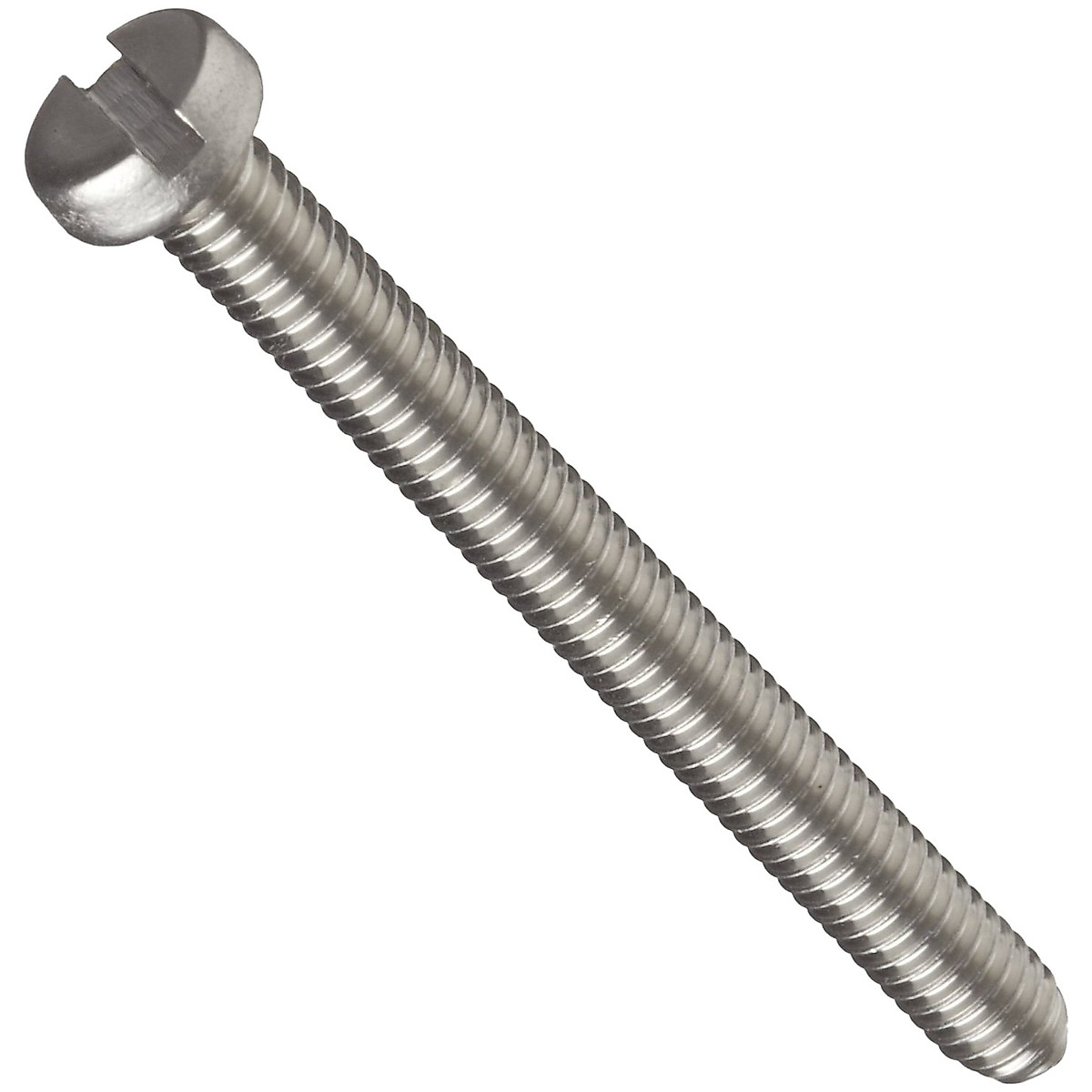 Small Parts 18-8 Stainless Steel Machine Screw, Plain Finish, Cheese Head, Slotted Drive, Meets DIN 84, 30mm Length, Fully Threaded, M6-1 Metric Coarse Threads (Pack of 25)