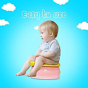 Banana Shaped Portable Travel Potty Training Seat for Toddlers by Jana Park Wares - Folding Kids Trainer Seats for Baby Boys & Girls - Easy to Use Foldable Toilet On The Go Chair for Toddlers (Pink)