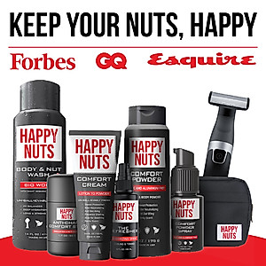Happy Nuts Comfort Powder Spray: Anti Chafing & Mens Deodorant, Aluminum-Free, Sweat and Odor Control for Jock Itch, Groin and Men's Private Parts (2.75 Ounce (Pack of 1), Original)