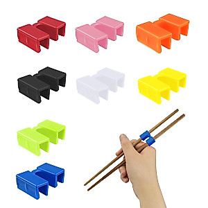 8 Pairs Reusable Chopsticks Helpers Training Chopstick for Beginner Replaceable Practice Chopsticks Chopstick Trainers for Adults Chopstick Hinges Connector Non-Slip Chopsticks Trainer Learner