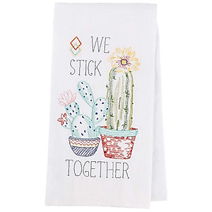 Kay Dee Designs Cactus Garden Embroidered Flour Sack Kitchen Towel, 17.5" x 28", Various